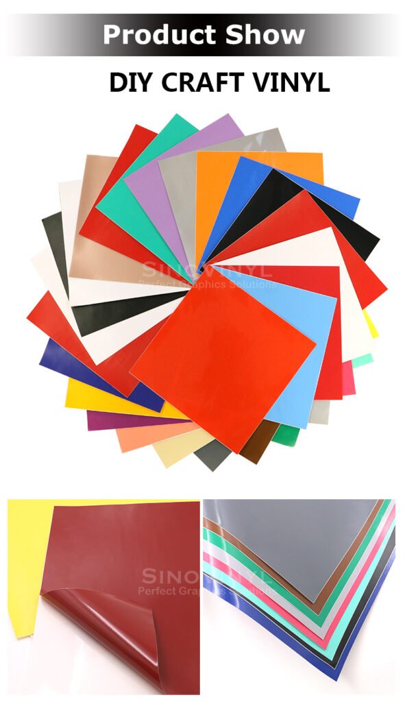 Colored Graphic DIY Craft Permanent Vinyl Sheet - Sino Adhesive Vinyl